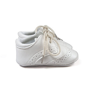 ESTAMICO Baby Boys Shoes Prewalker PU Sneakers White 6-12 Months