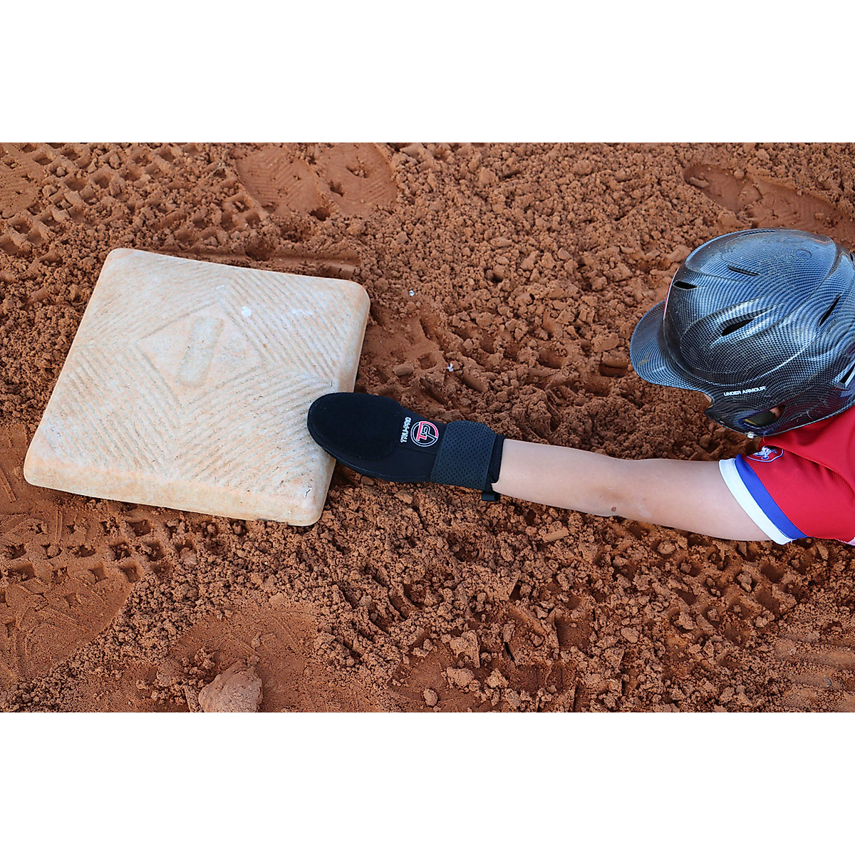 Tru Pro Sliding Mitt - Custom Design for Right and Left Hand - for Baseball and Softball - Sliding Mitt - Protection for Hand (Adult, Black)