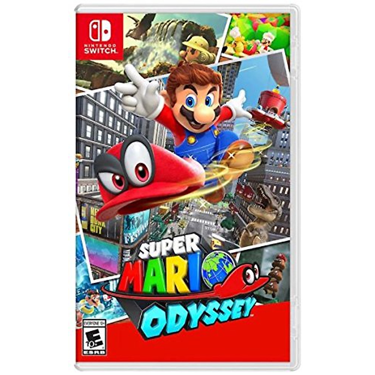 Nintendo Switch Bundle (6 items): 32GB Console Neon Red Blue Joy-con, Game Disc Super Mario Odyssey, Extra Pair of Joy-con Red and Blue,128GB Micro SD Card, Type C Cable, HDMI Cable