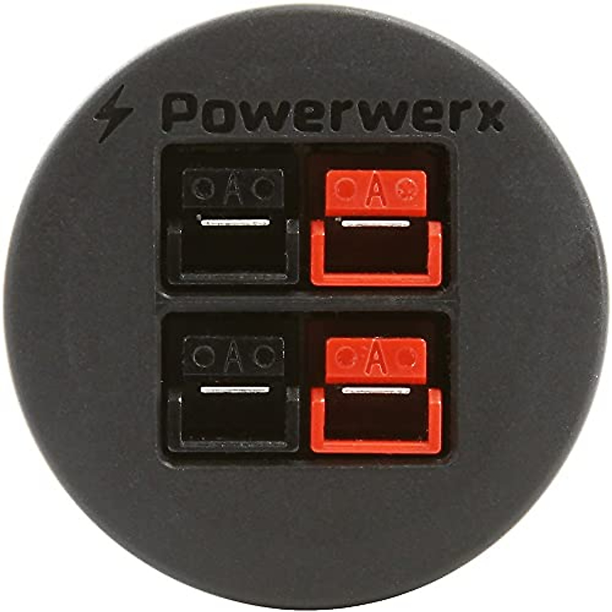 Powerwerx PanelPole2, Panel Mount Housing for Two Anderson Powerpole Connectors with a Weather Tight Cover