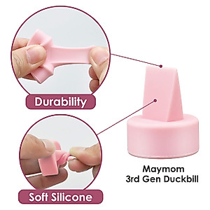 Maymom Duckbill Valves Compatible with Spectra Synergy Gold, Spectra S1 Spectra S2 Spectra 9 Plus Spectra Dew 350 Not Original Spectra Pump Parts Spectra S2 Accessories Replace Spectra Valve (Pinkx4)