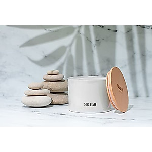 Meleah Angel’s Bath Scented Candle for Home, Spa or Meditative Space, Natural Soy Wax Candles Scented with Lavender, Almond and Vanilla in Decorative Glass Jars, Delicate, Cozy Scent (138x138x167mm)
