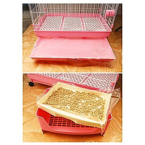 Small Pets Supplies 100 Sheets of Pet Disposable Cage Tray Film Cage Liner Rabbit Hamster Guinea Pigs Urine Pads- Size L