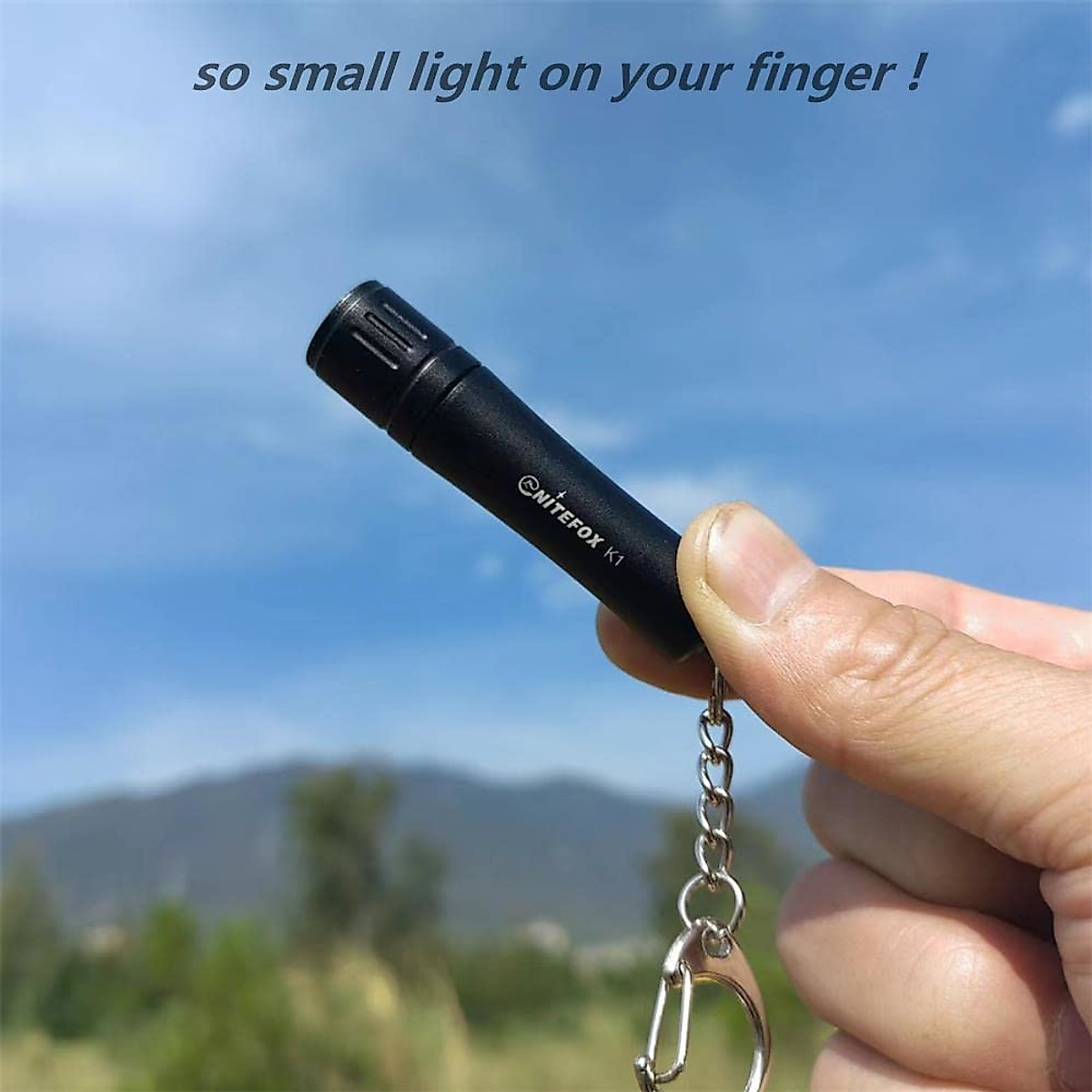 Nitefox Bright Keychain Flashlight K1,high Bright 150 lumens,as Small Flashlight Lantern Camp lamp Light,Waterproof Torch for EDC,Reading,Sleep,Dog Walking,Camping,Hiking (Black)