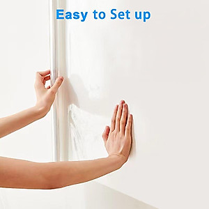 Wall Protector, Clear Electrostatic Adsorption Film Stickers(1.48ft x 16.4ft) for Kitchen & Office -Shield Paint from Oil Splash, Steam, Trash, Furniture Scuff, Easy to Apply & Remove, No Residue