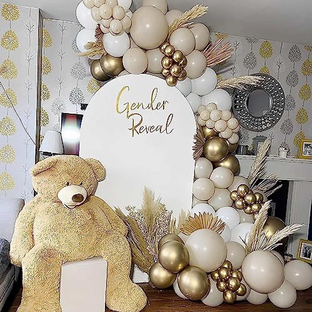 White Sand Balloons 105Pcs 18/12/10/5 Inch Different Sizes Cream Beige Balloon Arch Kit for Birthday Baby Shower Wedding Bridal Graduation Decoration Valentines Party Supplies