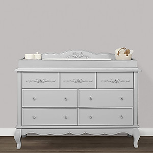 Evolur Aurora Change Tray I Lasting Quality I Intricate Ribbon Bow Scrollwork, Silver Mist