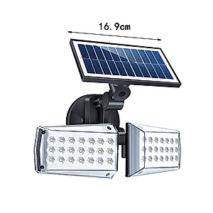 ZHUANYIYI Outdoor Solar Wall Light, Human Body Induction Courtyard Waterproof Lighting, All-Weather Home Garden Pavement Landscape Spotlight