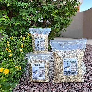 Desert Valley Waste Free Seed, All Natural, Non-GMO Premium Wild Bird and Wildlife Food for Jays, Dove, Cardinals, Squirrels, Chipmunks and More (10 Pounds)