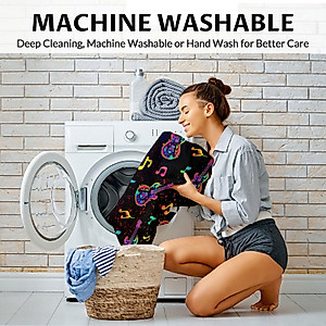 Guitar Blankets for Kids - Lightweight Soft Colorful Throw Blanket - 30" x 40" Inches Lap Size Blanket for Chair & Office - Aesthetic Small Blanket Throws Gift