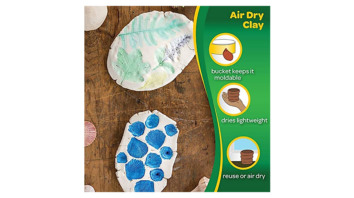 Crayola 5 Lb White Air Dry Clay for Kids Sculpting