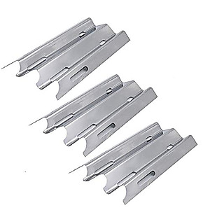 Hisencn 3pack Stainless Heat Plate Shield Tent BBQ Burner Cover Flame Tamer Deflector Diffuser Replacement Parts for Vermont Castings VM400, Jenn-Air JA460, JA580 Gas Grill Models 14 1/2 x 7 1/4 inch