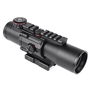 4x40mm Prism Scope GIII LS4X40 Red/Green/Blue Illuminated Reticle 4X Prism Scope (Chevron Reticle)