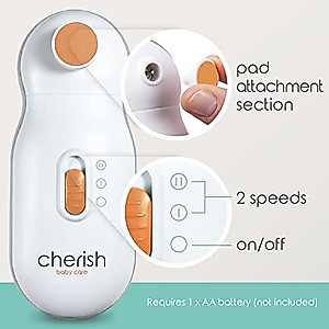 Baby Nail File Electric Nail Trimmer: Baby Nail Trimmer for Infant and Toddler: Safer Than Baby Nail Clippers - Baby Grooming Kit and Manicure Set