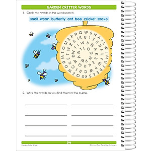 School Zone - Big Spelling 1-3 Workbook - 320 Spiral Pages, Ages 6 to 9, 1st Grade, 2nd Grade, 3rd Grade, Letter Sounds, Consonants, Puzzles, and More (Big Spiral Bound Workbooks)
