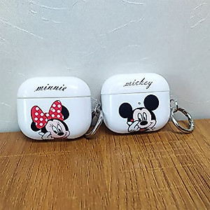 AKXOMY Compatible with Airpods 3 Case Cover, Cute 3D Cartoon Minnie Mouse Airpods 3 Case Cover, Kawaii Fashion Design Airpods 3 case for Girls Women boy (Minnie A)
