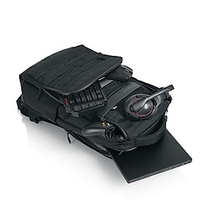 Slappa Gamma Series Gaming Laptop Backpack with Water resistant Zippers; Fits up to 15" Laptops (SL-GAMMA-LAPTOP-BP)