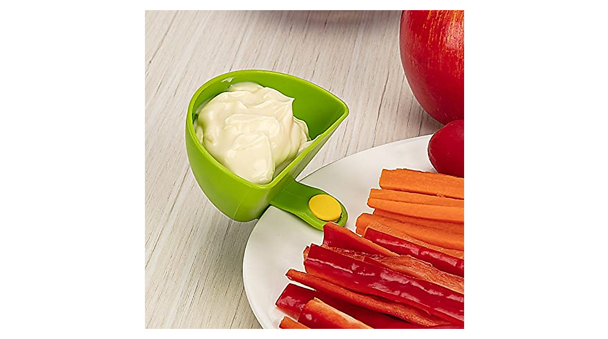 Brvnpily 8PCS Dip Clips for Plates & Bowls - Sauce Holder