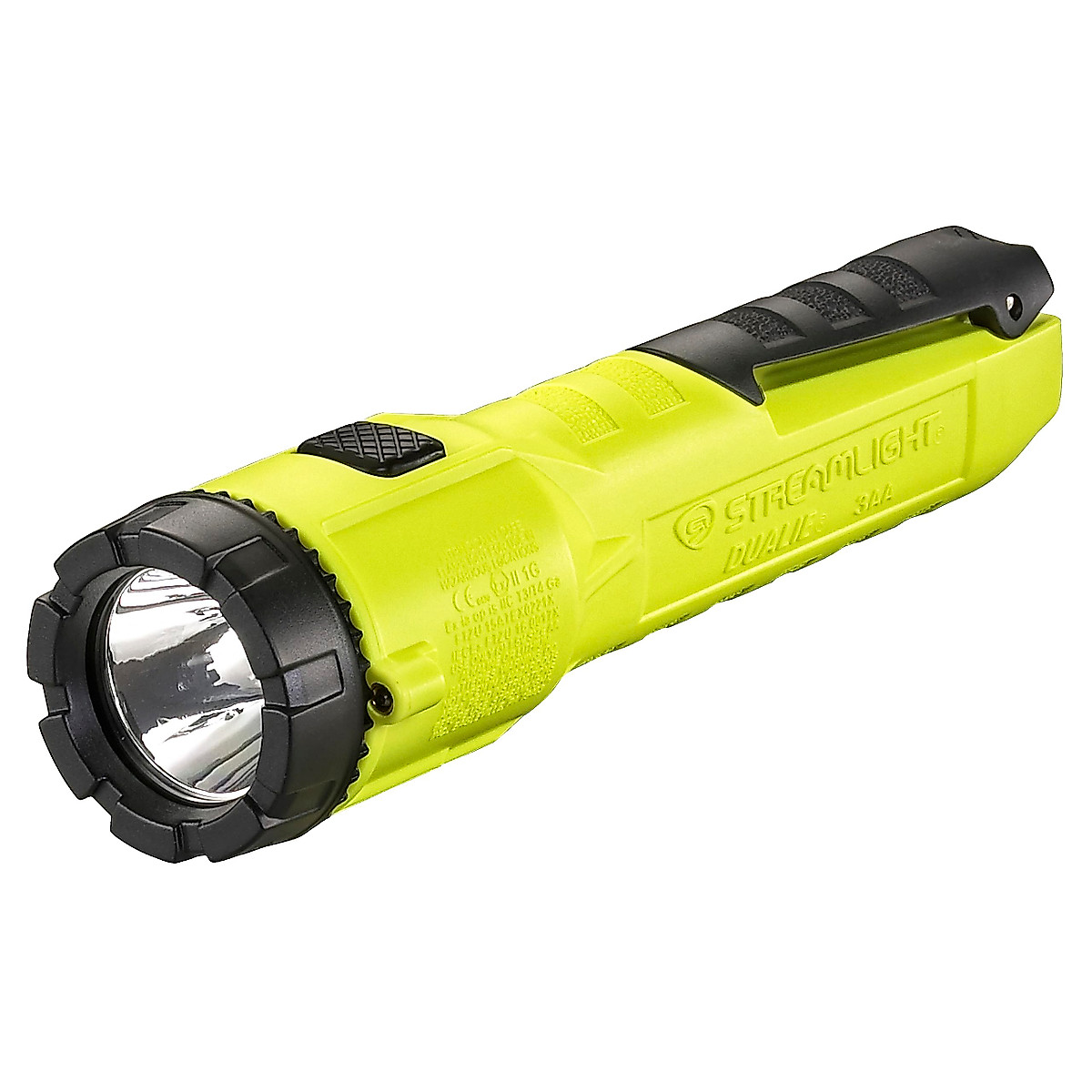 Streamlight 68750 Dualie 3AA 140-Lumen Intrinsically Safe Industrial Flashlight with Spot/Flood and 3 "AA" Alkaline Batteries, Yellow