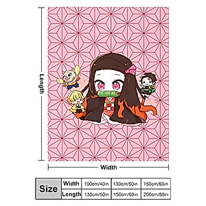 OYYFECC Anime Blanket Throw Flannel Fleece Warm Blankets Comfortable Bedding for Kids Adults Gifts Bed Sofa Living Room 50"X40"