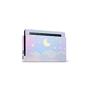 TACKY DESIGN Clouds Skin Compatible with Nintendo Switch Skins Decal, Stickers Blue Pastel Starry Sky Vinyl 3M Moon Full wrap Cover