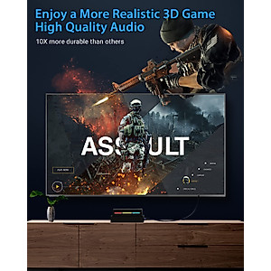 TISOFU【Ultra Certified 10K 8K HDMI Cable 6FT: HDMI 2.1 Cables 48Gbps High Speed Premium Braided Cord 8K@60Hz 4K@120Hz 4K@144Hz HDCP 2.2&2.3 CL3 ARC eARC for HD/HDR/HDTV