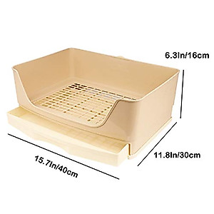 Linifar Extra Large Rabbit Litter Box, Pet Potty Corner Cage Toilet with Bonus Pads for Adult Bunny Guinea Pig Chinchilla Ferret