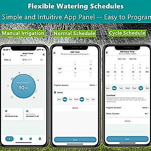 IRRIBIZ WiFi Sprinkler Timer, Water Timer with WiFi Hub, Smart Hose Timer Wireless Remote Control on App with Flexible Irrigation Time and Frequency for Outdoor facuet, Sprinkler and Garden