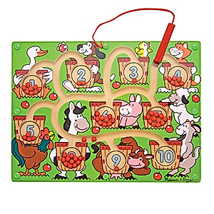 Melissa & Doug Magnetic Wand Number Maze - Wooden Puzzle Activity