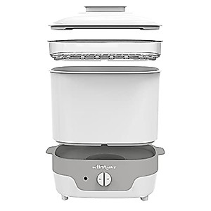 The First Years Modular Baby Bottle Sterilizer - Countertop Bottle Sterilizer - Sanitizes Baby Bottles, Baby Pacifiers, Breast Pump Parts - Baby Bottle Feeding Supplies