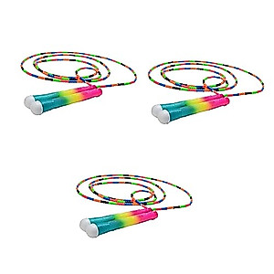 BESPORTBLE 3pcs kids jumprope beaded jump rope for kids skipits for kids colorful jump rope beaded segment jump rope jump ropes beaded size beads Korean version child