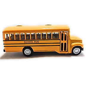 KiNSMART KiNSFUN Yellow School Bus 5" Die Cast Metal Model Toy Car