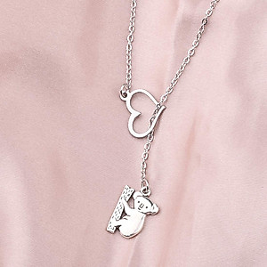 Gzrlyf Koala Bear Necklace Koala Lariat Necklace Koala Bear Gifts for Her (Y necklace)