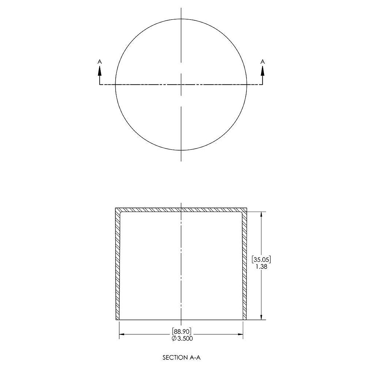 Caplugs 99394802 Plastic Sleeve Cap for Tube Ends. SC-3 1/2, PE-LD, Cap ID 3.500" Length 1.38", Red (Pack of 10)