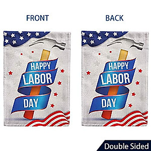 Hollyhorse Happy Labor Day Garden Flag - 12.5 x18 Inch Double Sided Vertical Outdoor & Yard Flag | Wonderful Labor Day Decoration