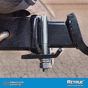 RETRUE Hitch Tightener, Hitch Stabilizer Heavy Duty Anti-Rattle Clamp for 1.25" and 2" Hitches, Reduce Movement from Hitch Tray Cargo Carrier Bike Rack Trailer Ball Mount, Rust Free