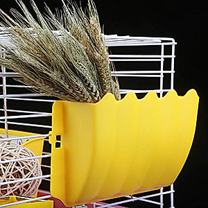Guinea Pigs Hay Feeder Rack, Rabbit Mess-Free Alfalfa Dispenser,Hay Manger Rack for Rabbit, Guinea Pig, Ferret Small Animal Feeder (Random Color)