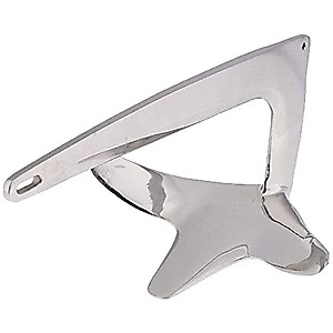 ISURE MARINE 4.4lb(2kg) Stainless Steel Bruce Style Claw Force Boat Anchor Heavy Duty Marine Grade Polished
