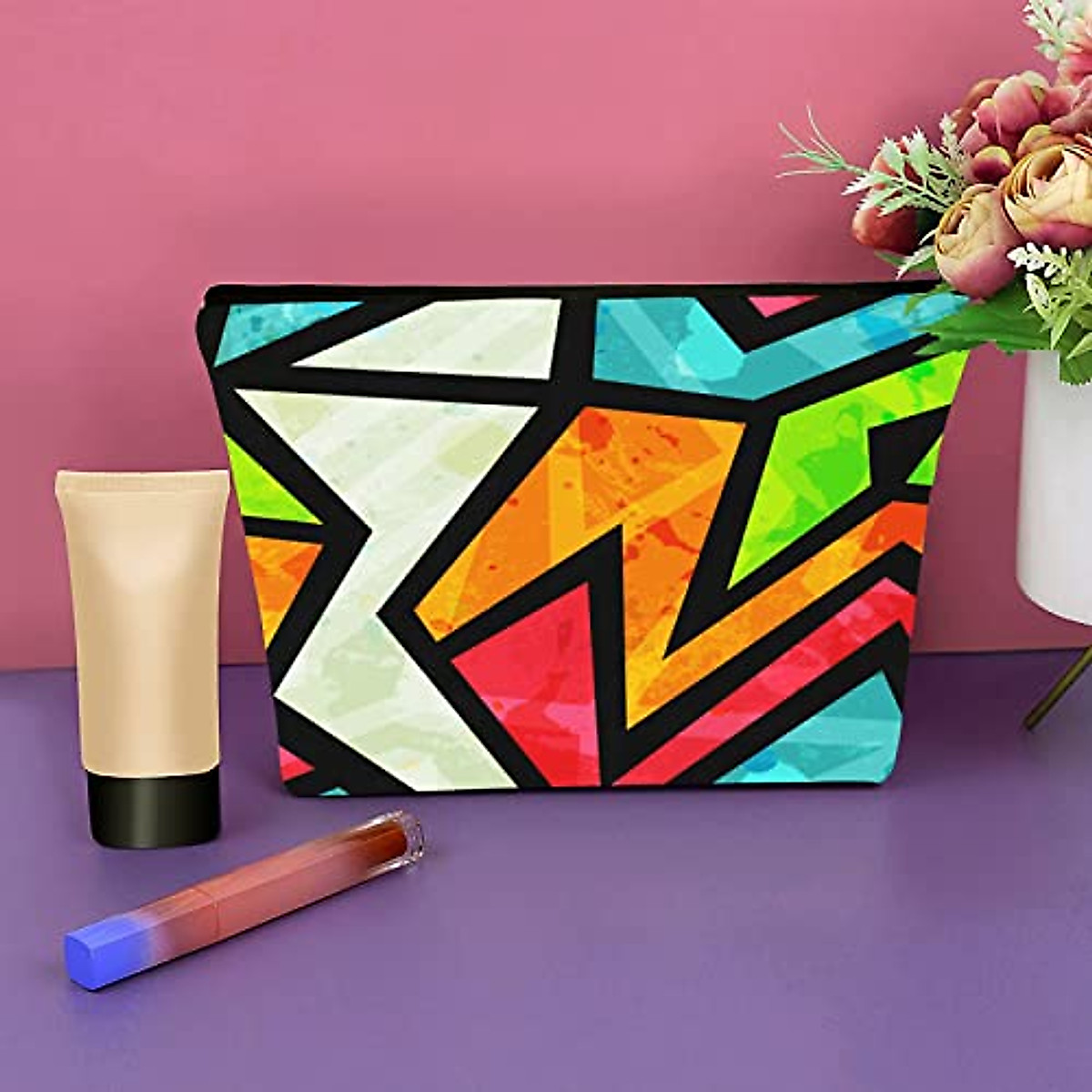 jarenap 2023 Zombie Halloween Theme, Linen Cosmetic Bag Travel Makeup Case,Dead Man Walking in Danger Scary Scene,Gift for Women Daughter Graduation Friendship Birthday Gifts,Red Sepia,9x7in