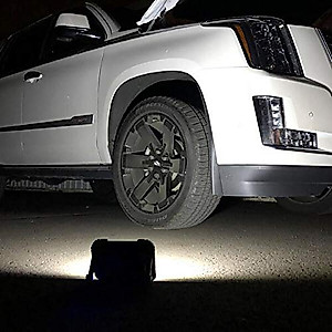 Boundery Big Block Portable LED COB Floodlight - Ultra Bright - 10 WATT - 500 Lumen, Water Resistant, Battery-Powered Work Light, Indoor/Outdoor Lantern for Camping, Car Repair, Construction (1 Pack)