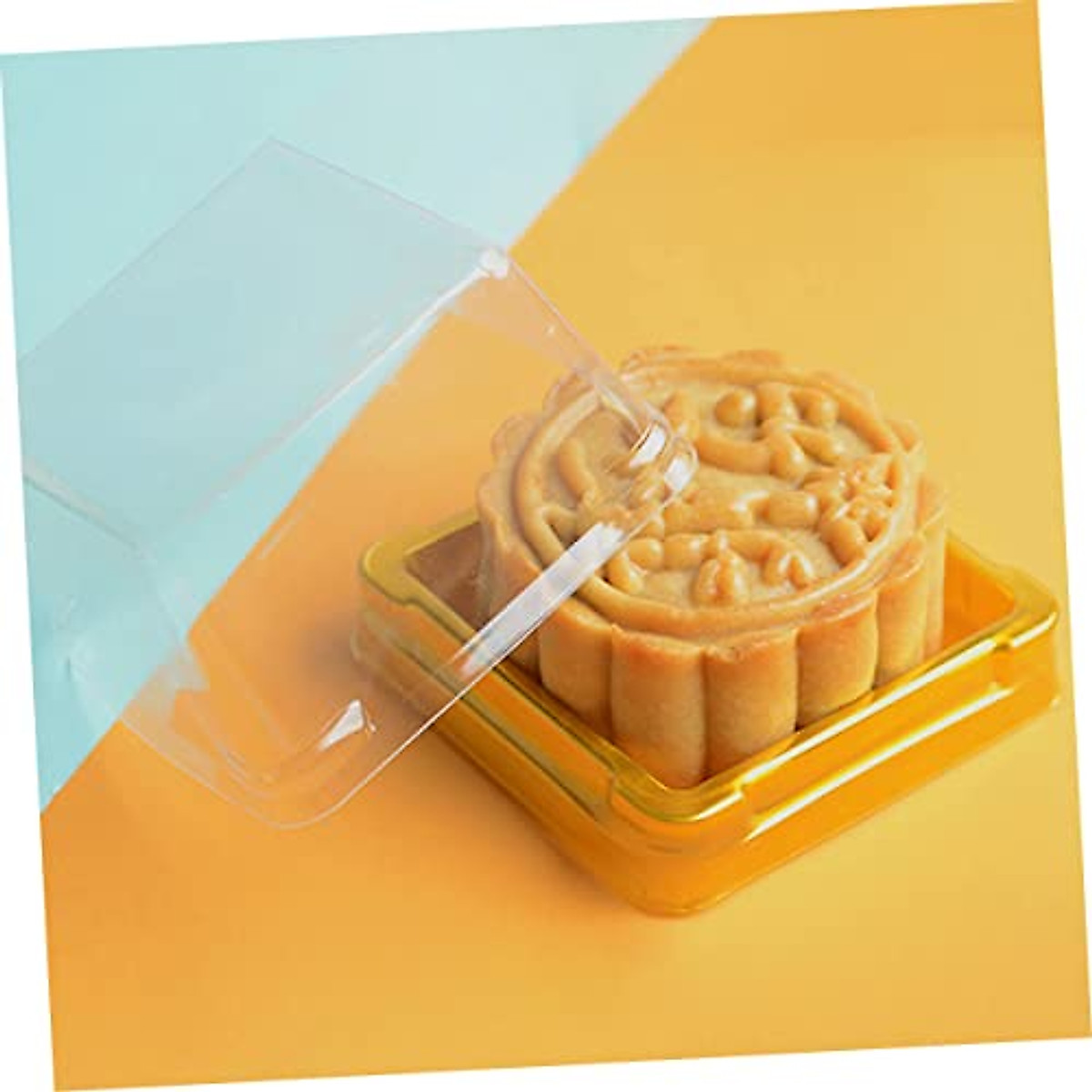 UPKOCH 150 Pcs Egg Yolk Crisp Packaging Box Dessert Containers Mini Cake Box Plastic Container with Lid Dome Cake Box Muffin Packaging Boxes Cake Boxes Dessert Plastic Trays Moon Cake Box