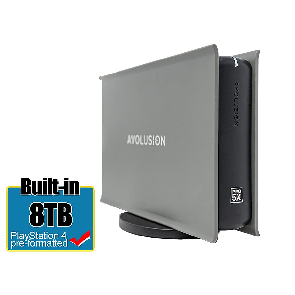 Avolusion PRO-5X Series 8TB USB 3.0 External Gaming Hard Drive Works for PS4 Original, Slim & Pro (Grey)