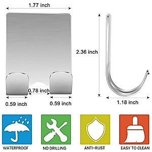 xingliren Razor Holder Shaver Hook Hanger Stainless Steel Shaver Hanging Rack Storage Hook Shower Hook for Razor Bathroom Kitchen Organizer (Black)