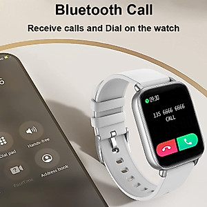 Smart Watch for Text and Call (Make/Answer Call) Smart Watch for iPhone Compatible Android Phones Fitness Tracker Pedometer Step Counter Sport Bluetooth Call Watch Phone Watches