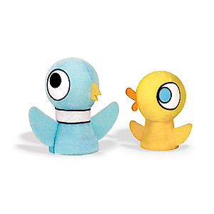 YOTTOY Mo Willems Collection | The Pigeon & Duckling Set of 2 Finger Puppets in Package