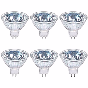 GMY MR16 Halogen Bulb 35W, Dimmable 12V MR16 GU5.3 Spotlight, 4000Hrs Long Lifetime, 2800K Warm White 480LM, 36° Beam Angle Bi-Pin Base 6Pack
