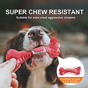 Dog Toy Perfect for Aggressive chewers, Beef Flavor, Dental Health Support, Safe & Non-Toxic, Exceptional Durability, Made of 100%-Natural Food-Grade Rubber and Beef Flavor.