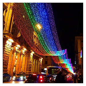 LIUPENGWEI Outdoor Fairy String Lights 10M With 100 LED 8 Modes Wave Rope Lights Icicle Curtain Light,Waterproof Festival Lighting For Garden Patio Yard Home Wedding Party And Christmas Decoration gar