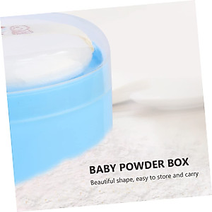 STAHAD 2pcs Box Body Powder Box Plastic Box Sponge Powder Puff Holder Child