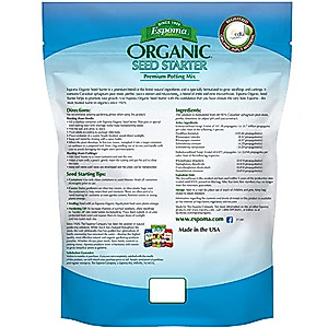 Espoma Organic Seed Starter Premium Potting Soil Mix - All Natural & Organic Seed Starting Mix with Mycorrhizae. For Organic Gardening, 8 qt, Pack of 2